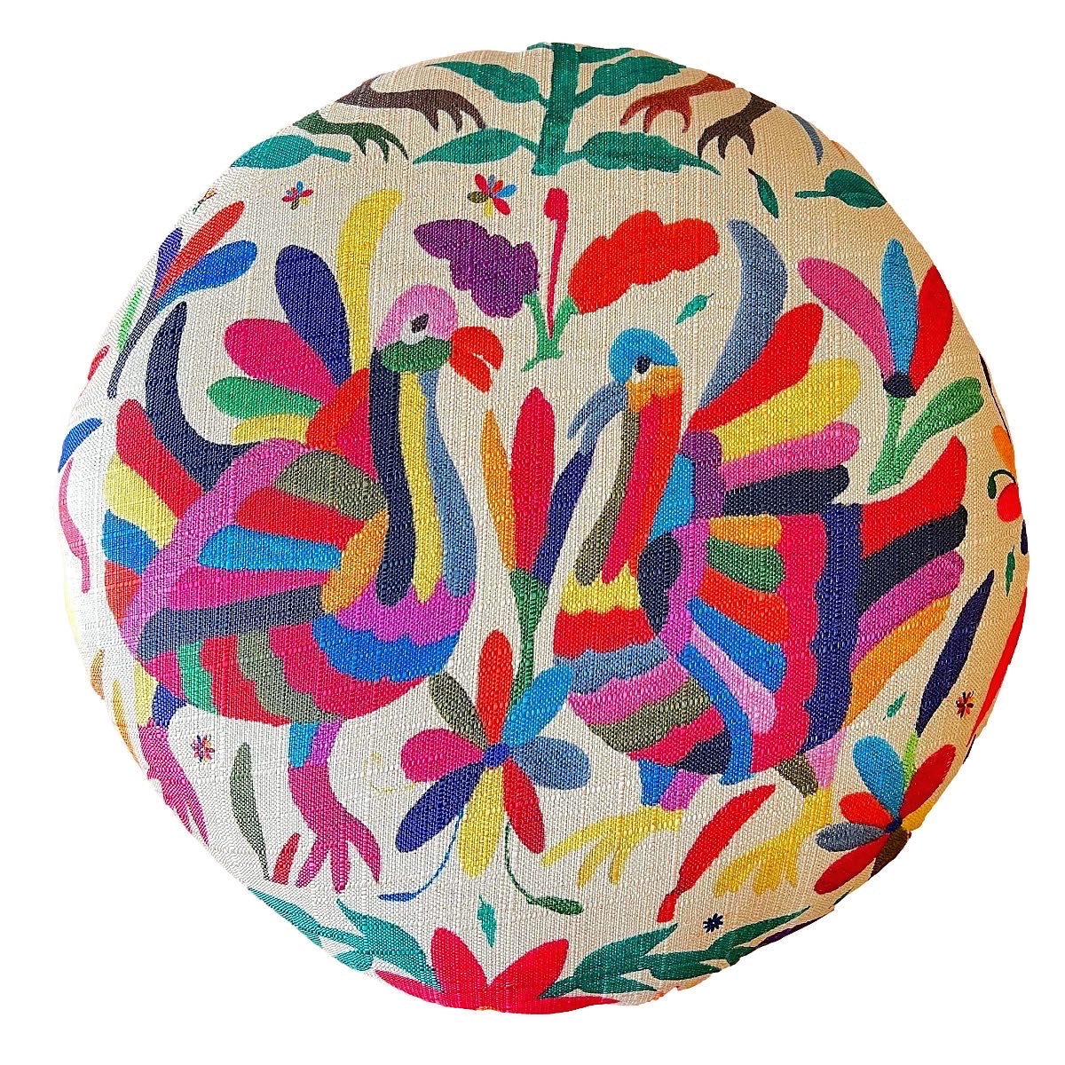 Mexican Handmade Leather Cushioned Equipal Ottoman Footstool ...