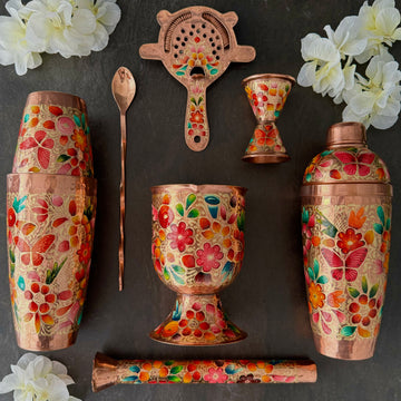 Mexican Handmade Copper Barware & Bar Tool Sets | CoLores Decor ...