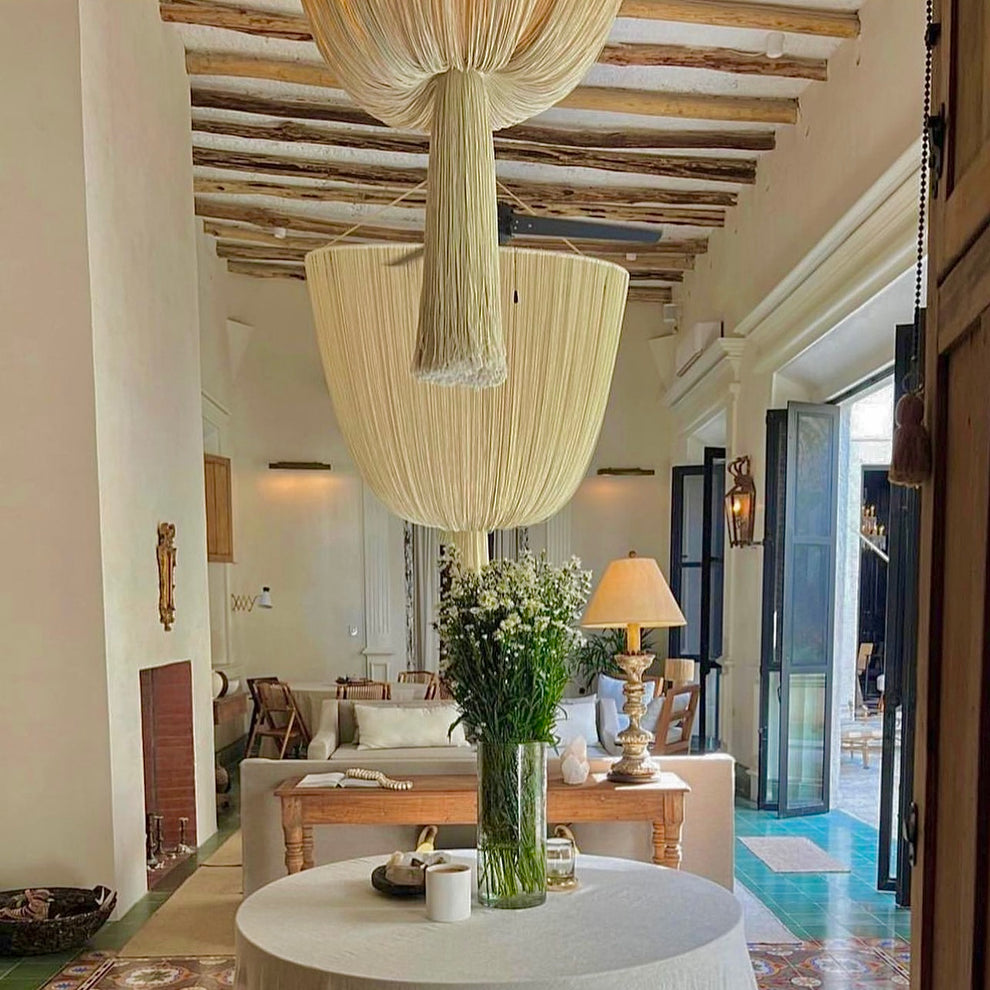 Mexican Handmade 3 Level Tassel Chandelier- Merida | CoLores Decor