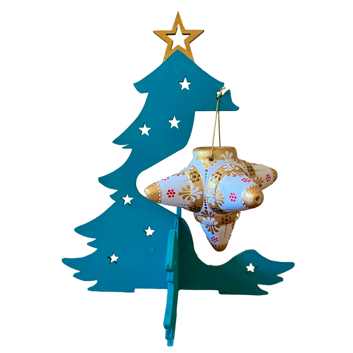 Mexican Handmade Ceramic Piñata Ornament- Oro | CoLores Decor