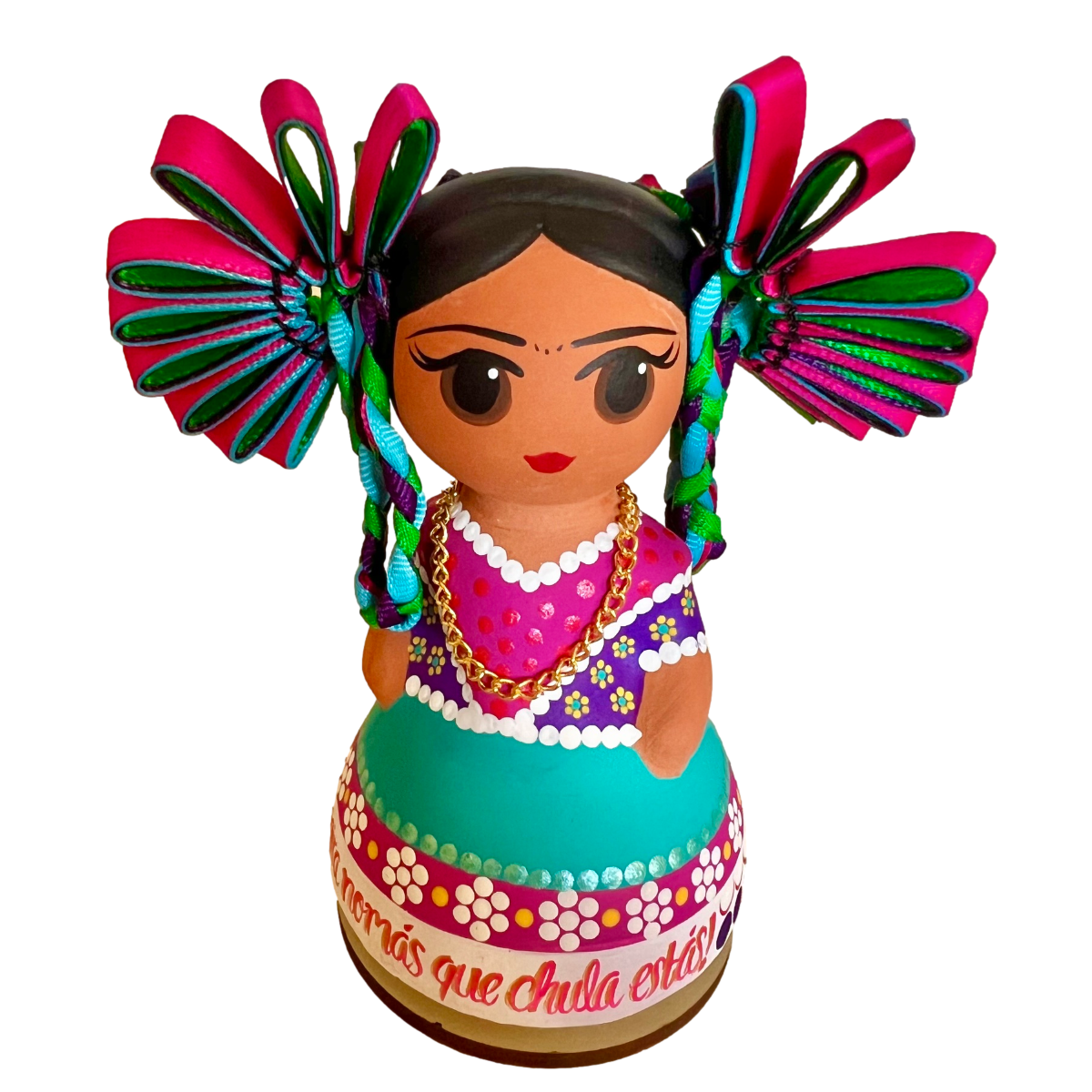 Mexican Handmade Clay Folklore Figurines- Frida Kahlo Chula Estas ...