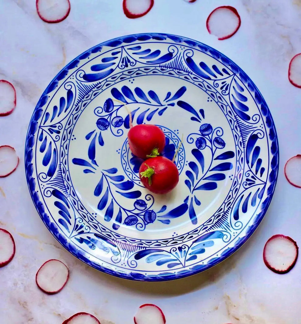 Mexican Dinnerware Porcelain Talavera Collection- Dinner Plate 10.6 ...